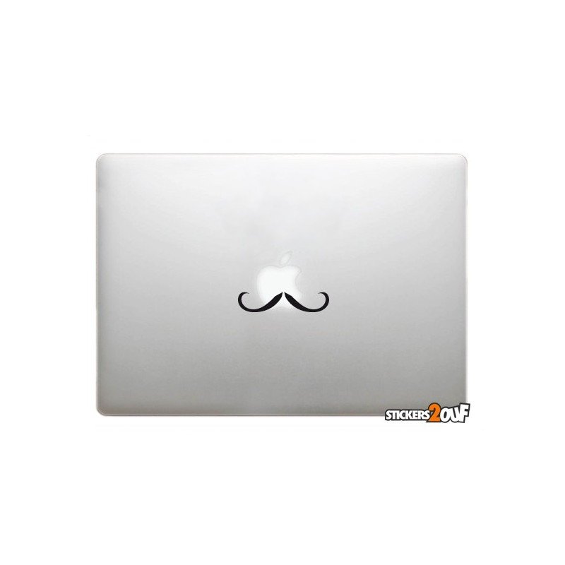 Pablo Mustache Apple Sticker